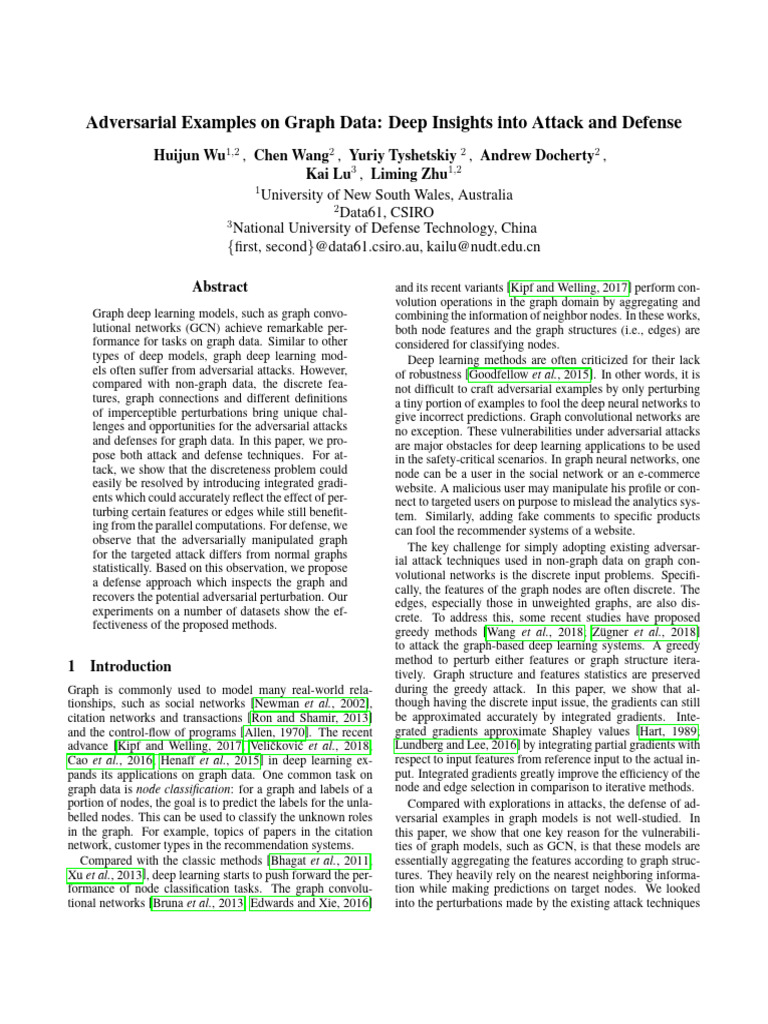 Adversarial Examples On Graph Data: Deep Insights Into Attack and ...