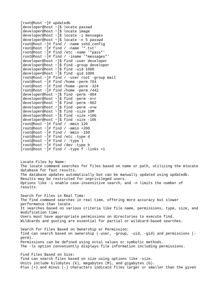 Rhcsa - Locate and Find | PDF | Computer File | Filename