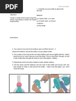 Lung Model With Two Lungs and Diaphragm Lab | PDF