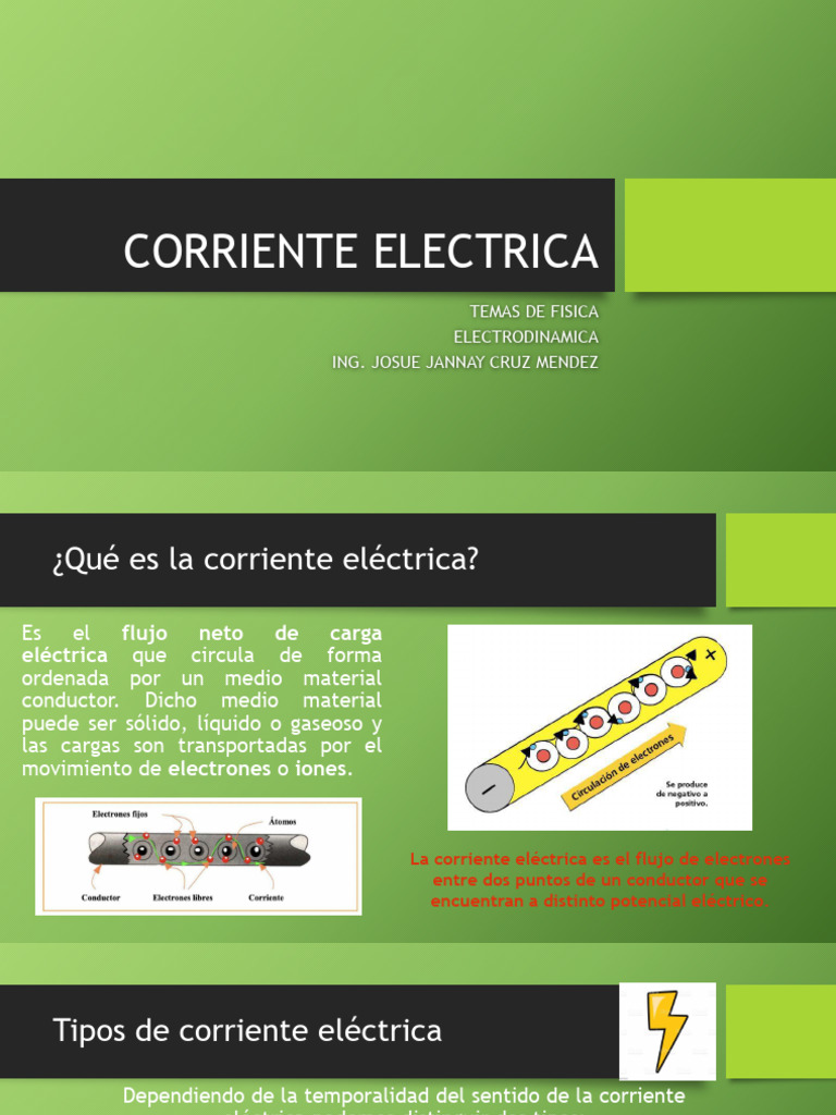 Corriente Eléctrica: Tipos y Efectos | PDF | Corriente eléctrica ...