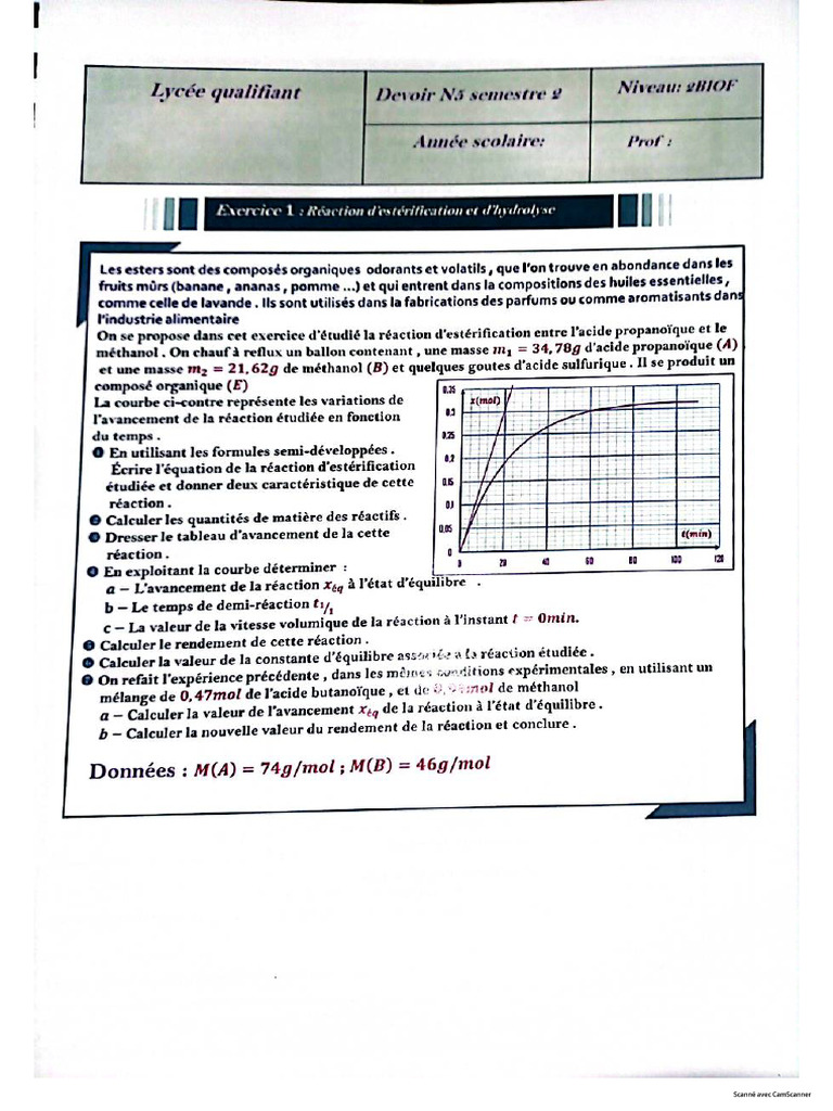 Devoirs 3 Semestre 2 | PDF