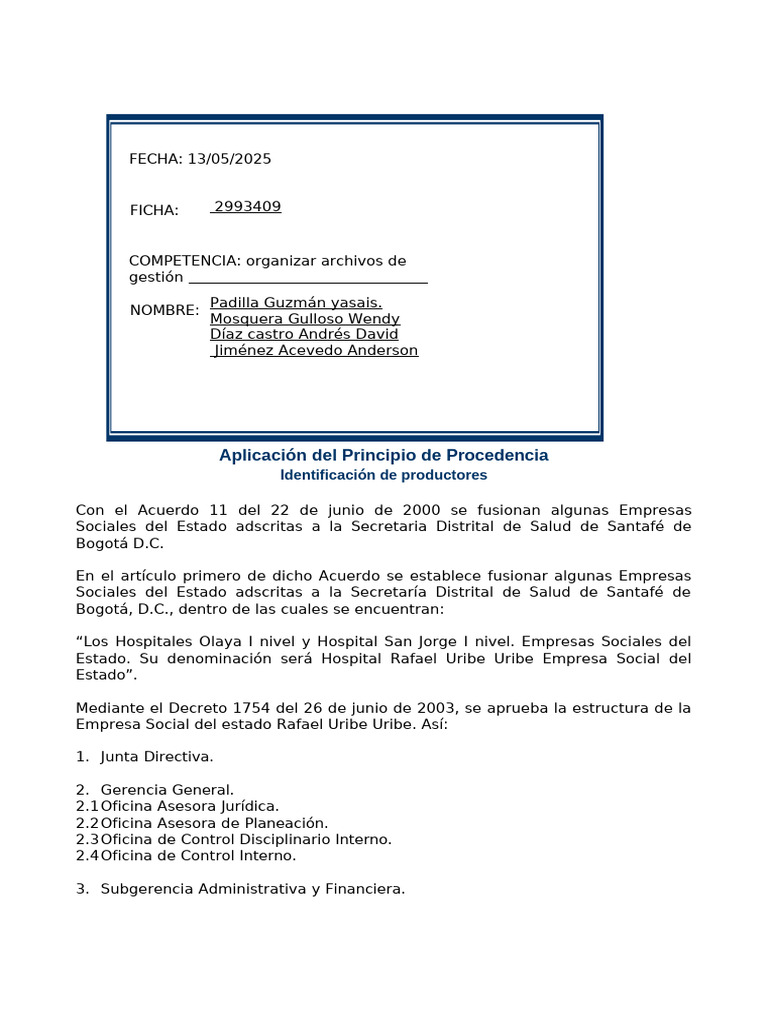 Actividad 3-Procedencia. | PDF | Hospital