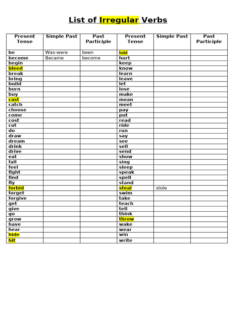 7 PAST FORMS regular-and-irregular-verbs-wordsearches_38838 - copia | PDF