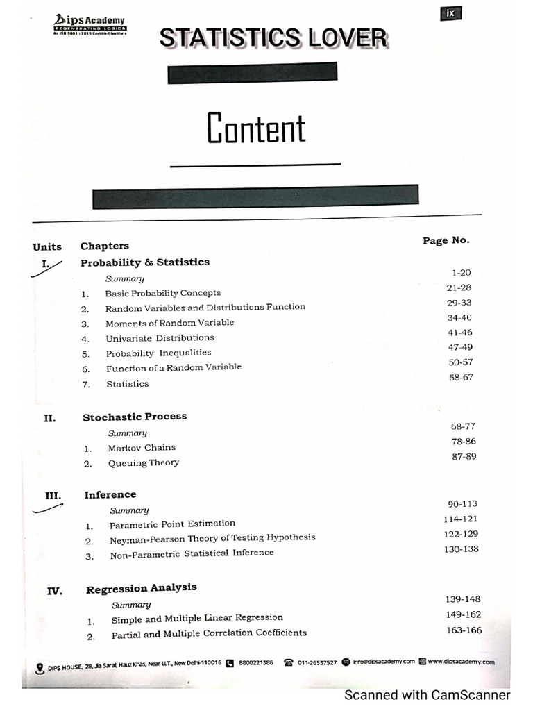 GATE - Statistics - Practice Questions | PDF
