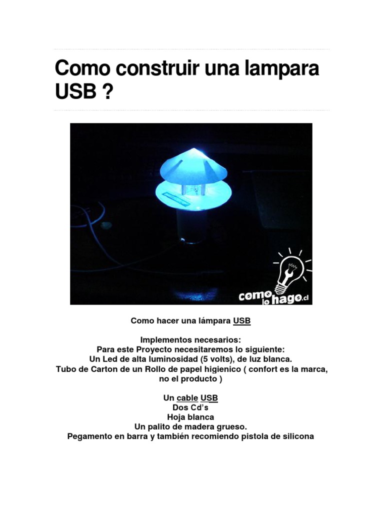 Como Construir Una Lampara Usb Descargar Gratis Pdf Diodo Emisor De