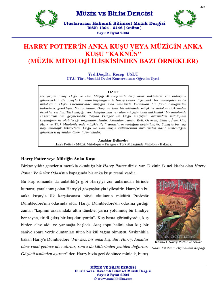 Harry Potterin Anka Kusu Ve Muzigin Anka | PDF