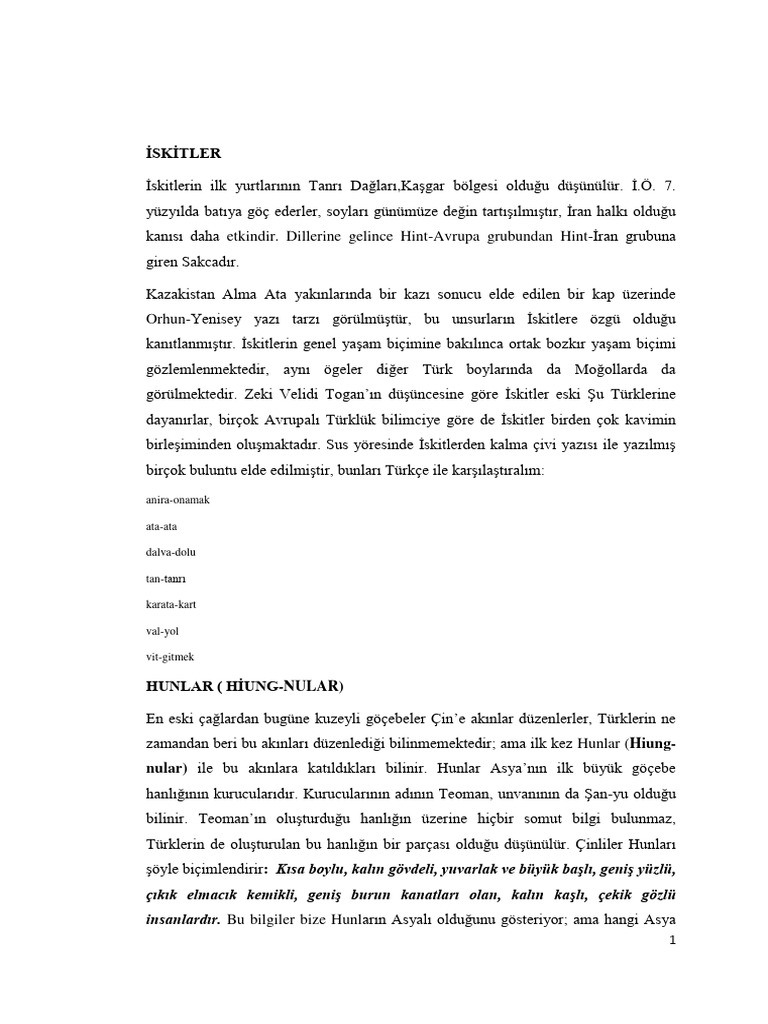 Turk Folkloru Ozet Dil Din Tarih Sosyal | PDF