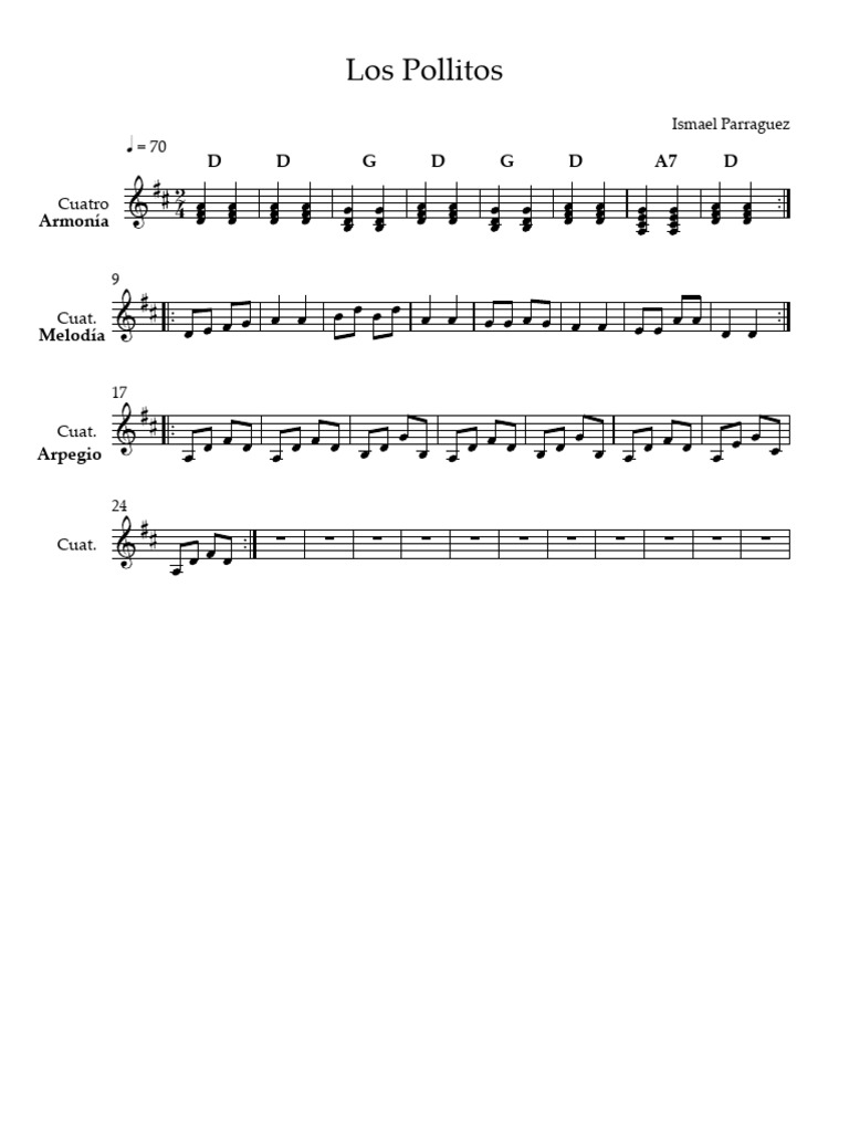 Los Pollitos Cuatro 1, 2, 3 | PDF