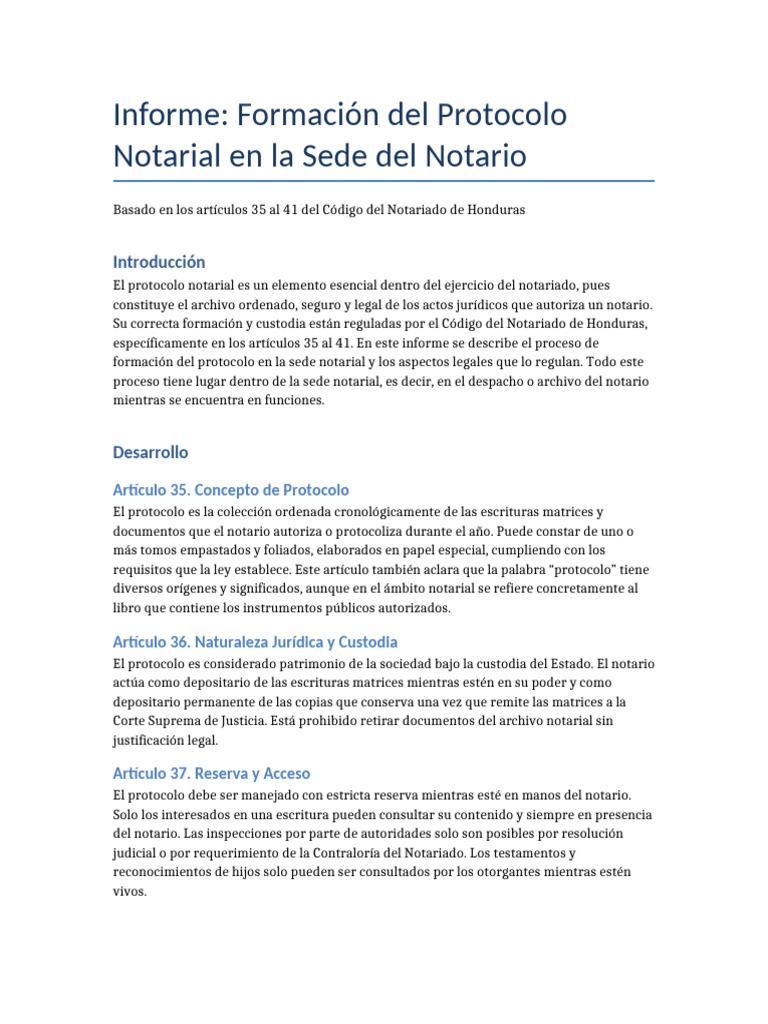 Formación Del Protocolo Notarial Actualizado | PDF | Justicia | Crimen ...