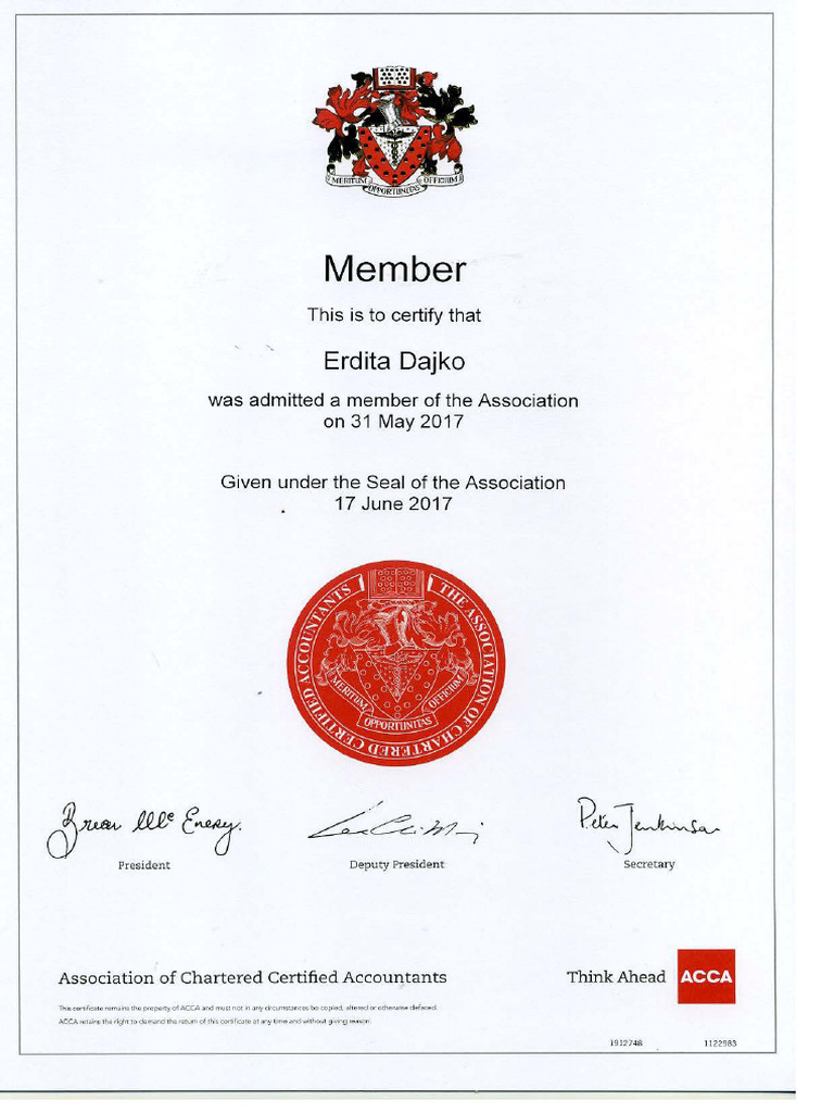 ACCA Membership | PDF