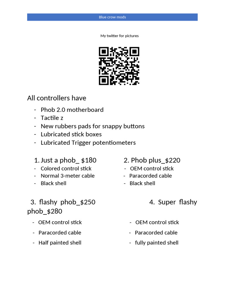 Phob Controller Upgrades Overview | PDF