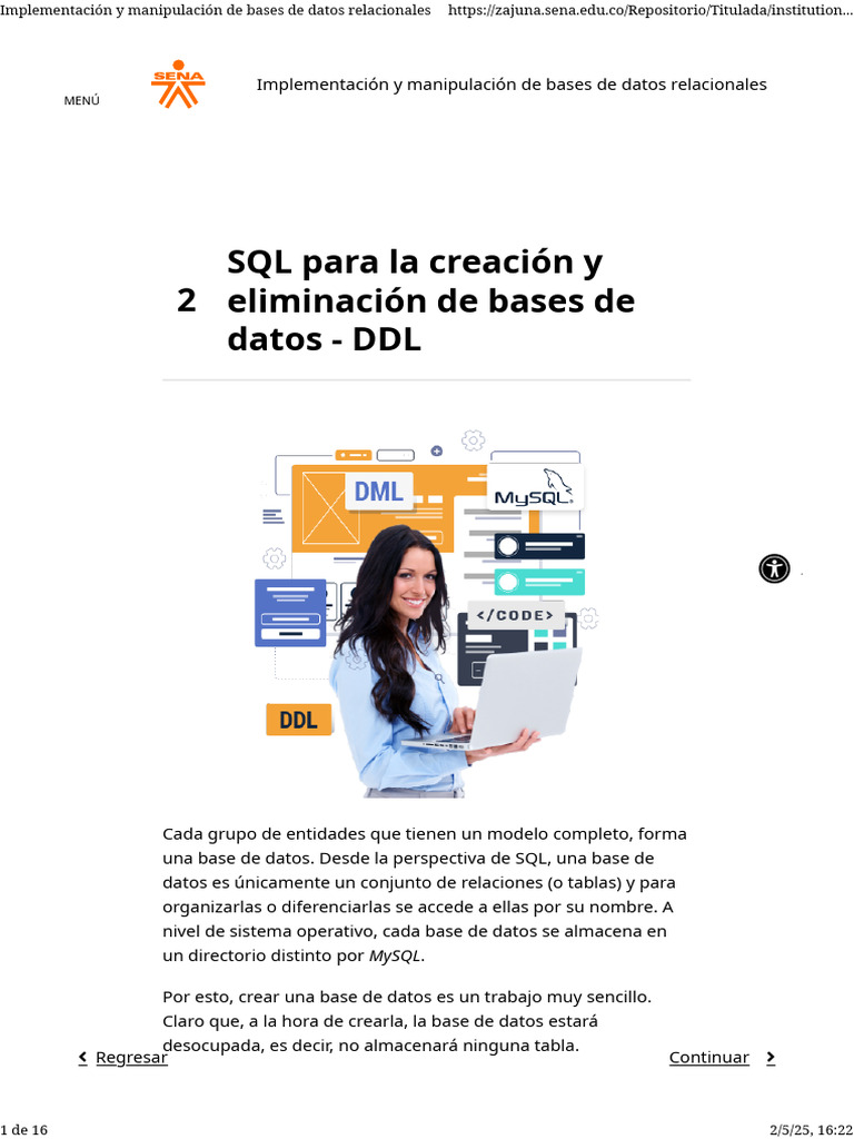 Implementación y Manipulación de Bases de Datos Relacionales2 | PDF ...