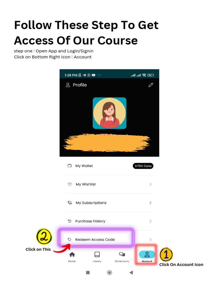 How To Access Course With Access Code | PDF