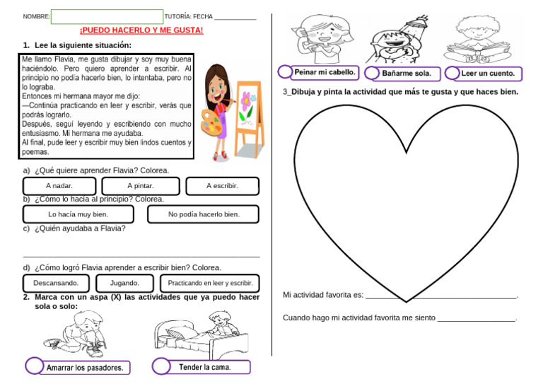 Ficha Tutoría - Comparto Lo Que Me Gusta 4 - 25 | PDF