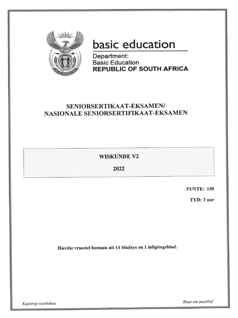 Mathematics P2 May-June 2022 Afr | PDF