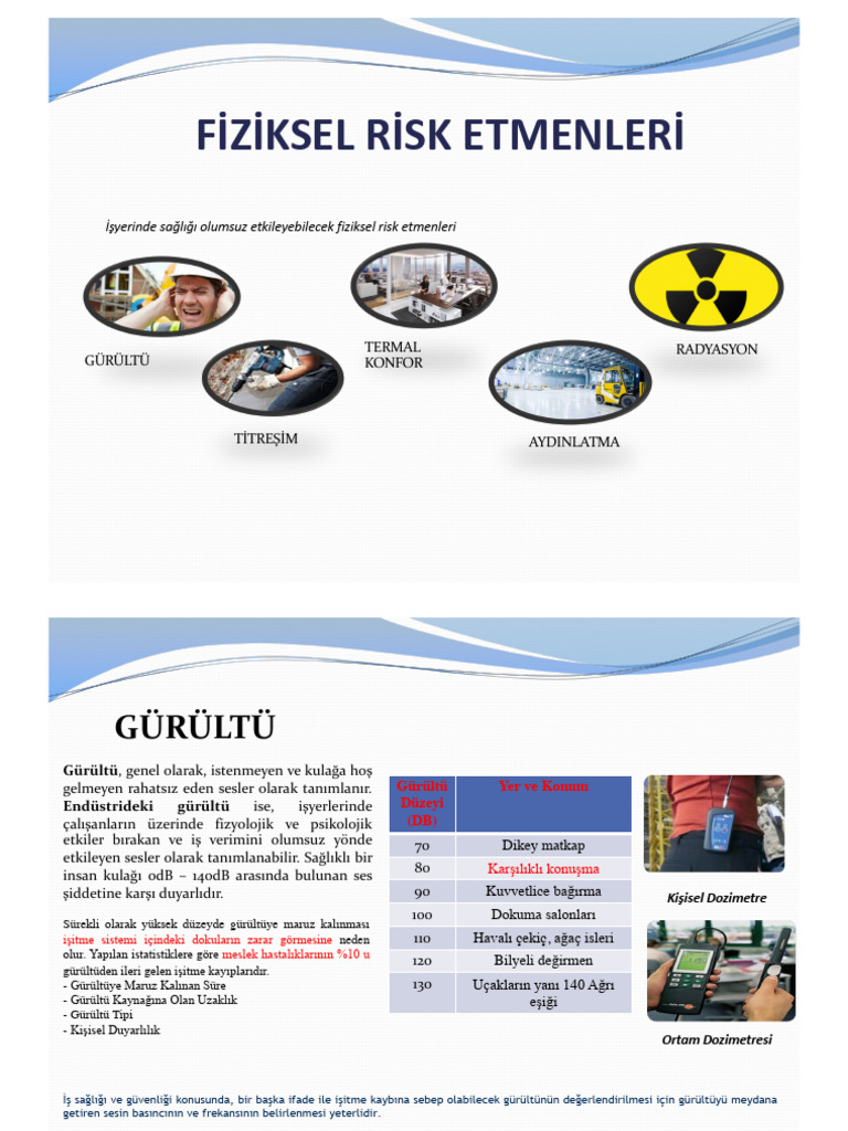 Fiziksel Risk Etmenleri | PDF