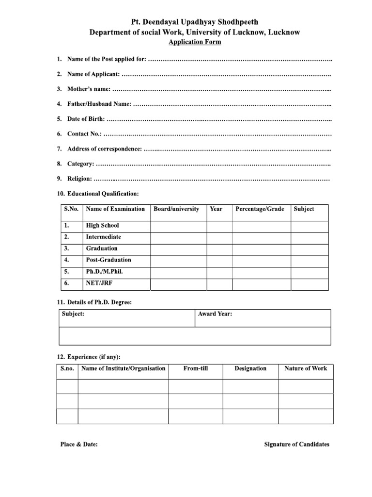 Ra Form | PDF