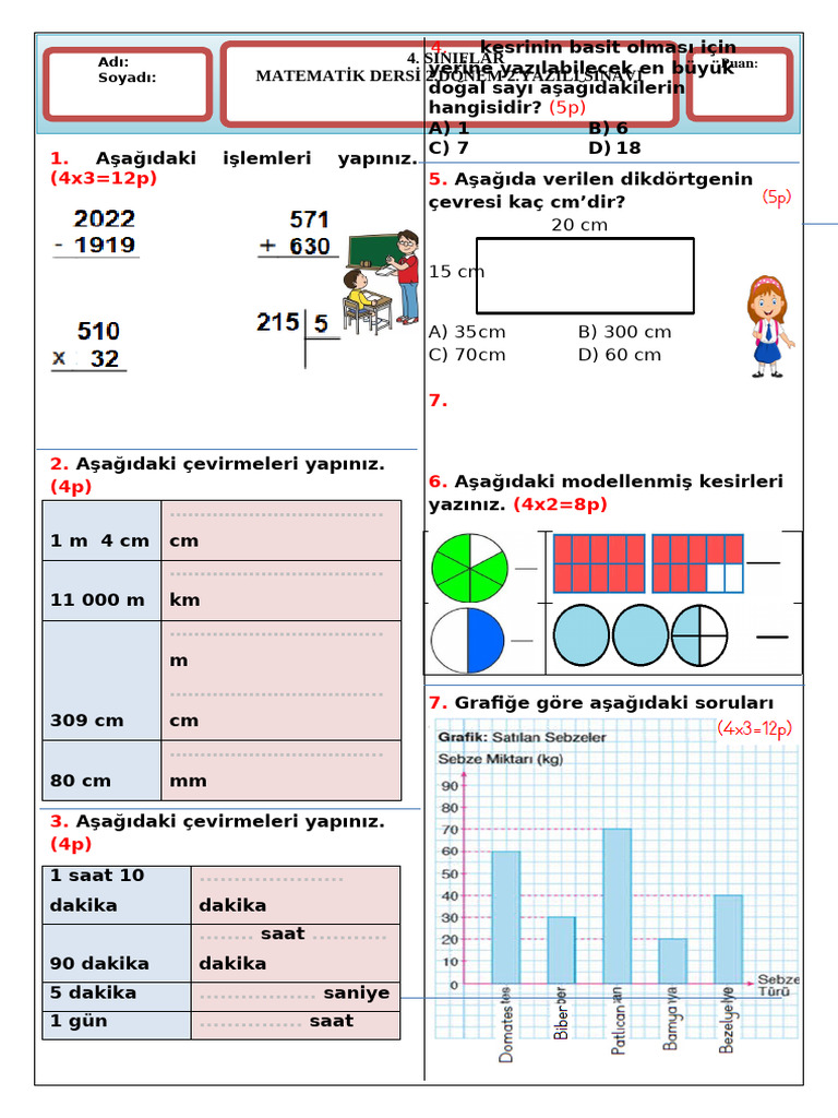 Matematik-2.-Donem-2.-Yazili-Sorulari | PDF