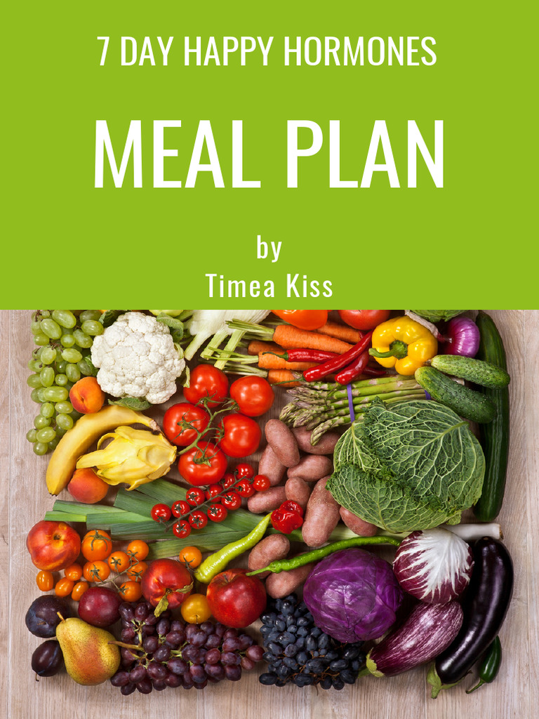 7-Day Meal Plan for Happy Hormones | PDF | Pesto | Salad