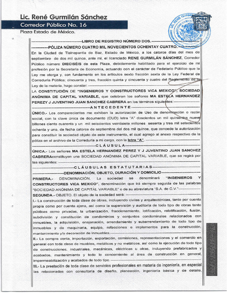 ACTA CONS. VICA | PDF