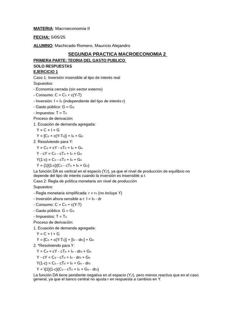 Macro Practica | PDF | Inflación | La política fiscal