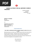 Kanisa 2025 Mpango Kazi | PDF