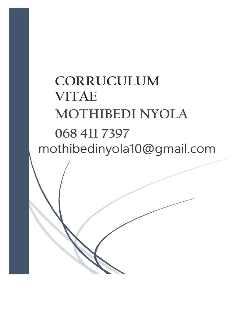 Mothibedi Updated CV 1 | PDF