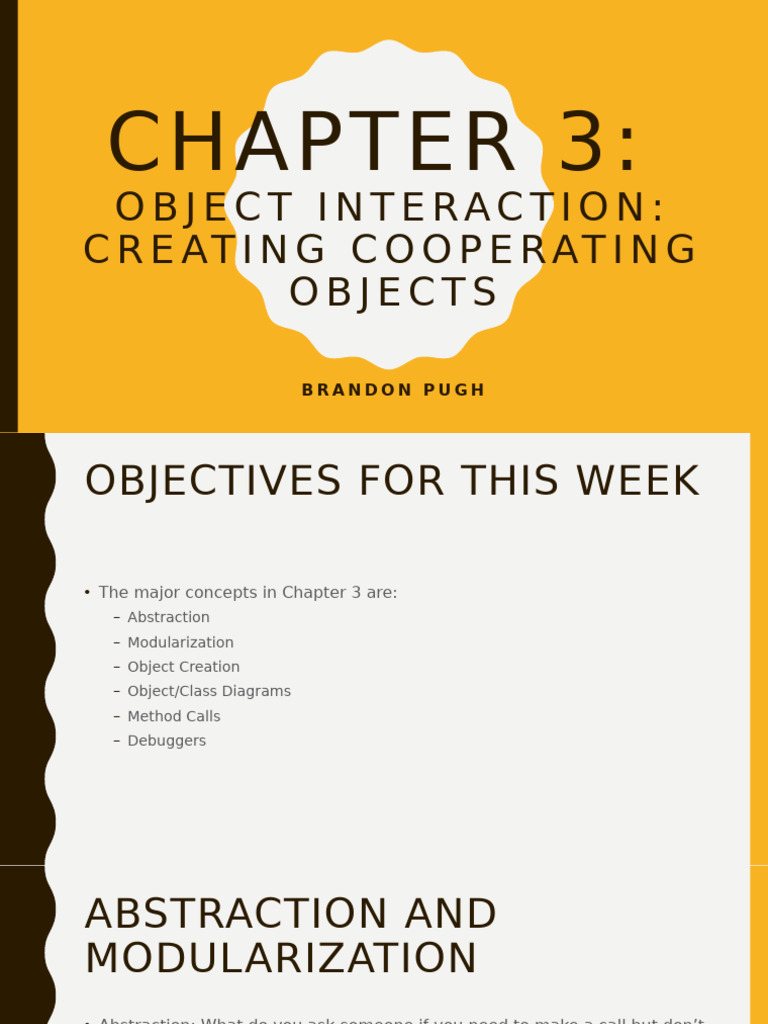 Chapter 3 Lecture | PDF | Method (Computer Programming) | Abstraction