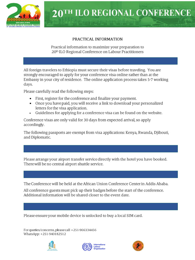 ILO_Practical_Information_V2 | PDF