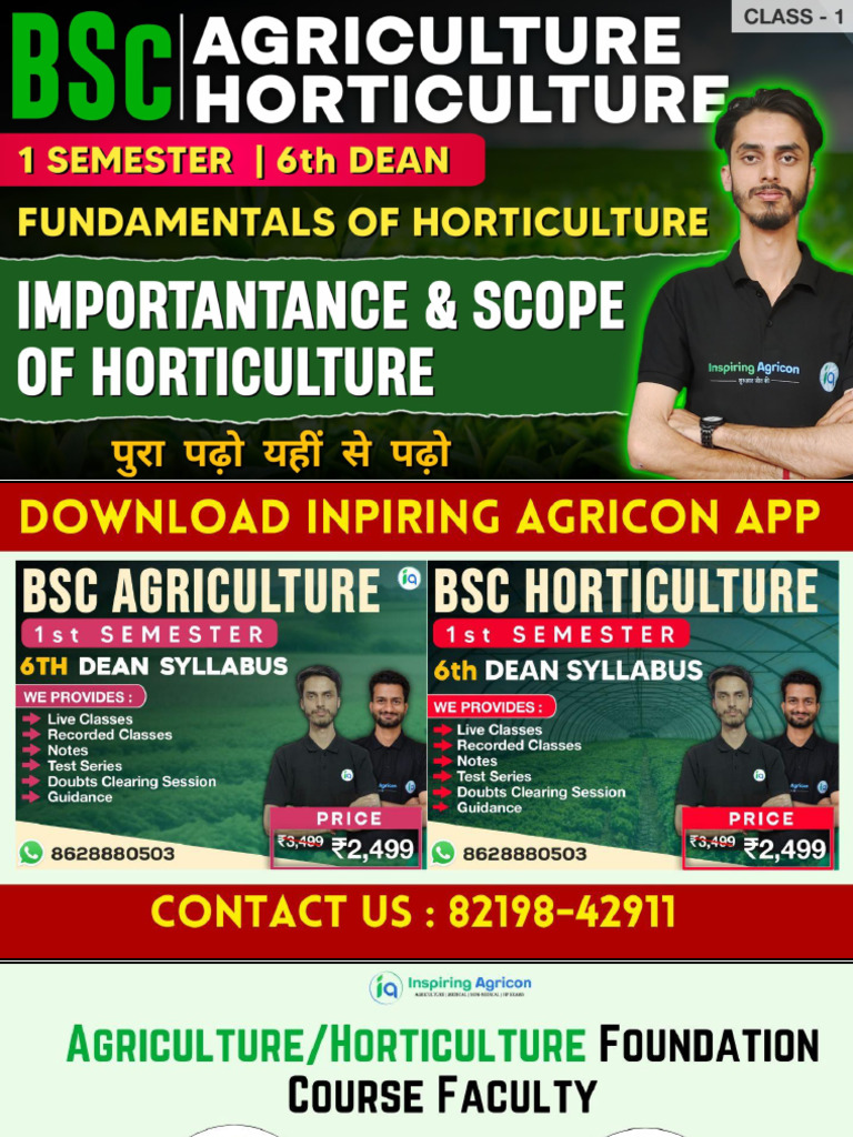 Scope and Importance of Horticulture | PDF | Horticulture | Crops