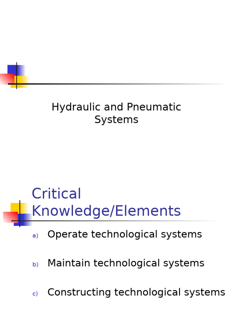 ENGR - 8-4 - Lesson 2-Hydraulics and Pneumatics | PDF | Pressure | Pneumatics