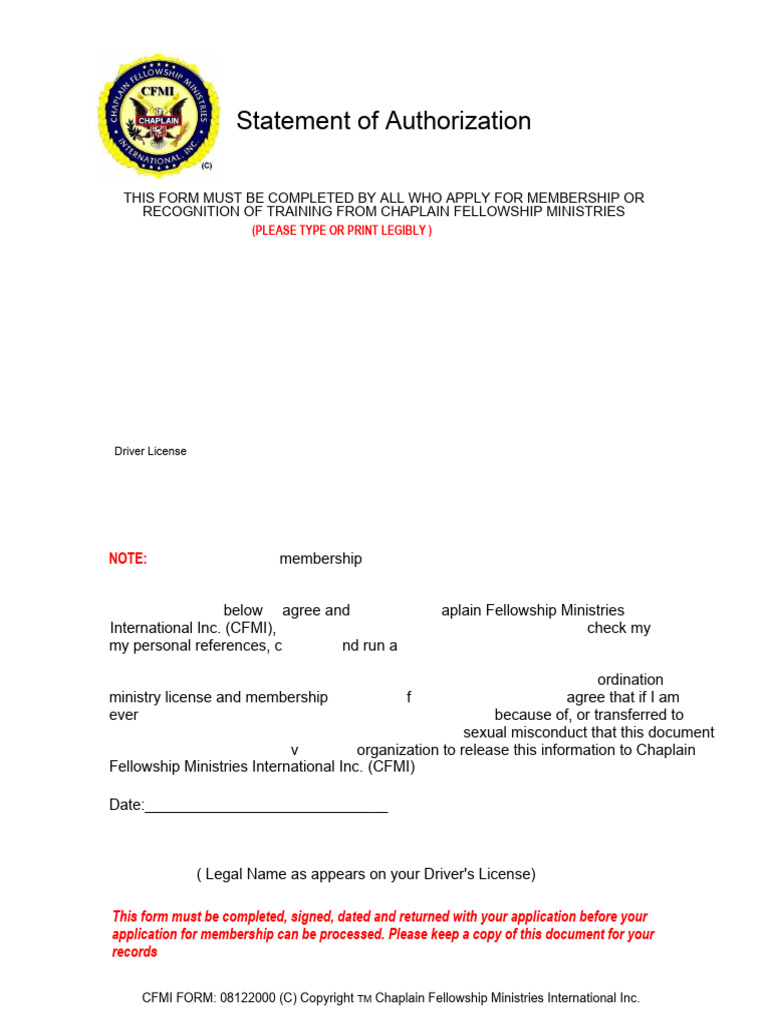 Background Authorization | PDF