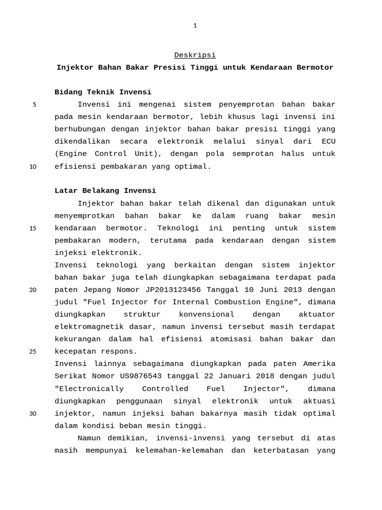 Template Deskripsi Paten | PDF