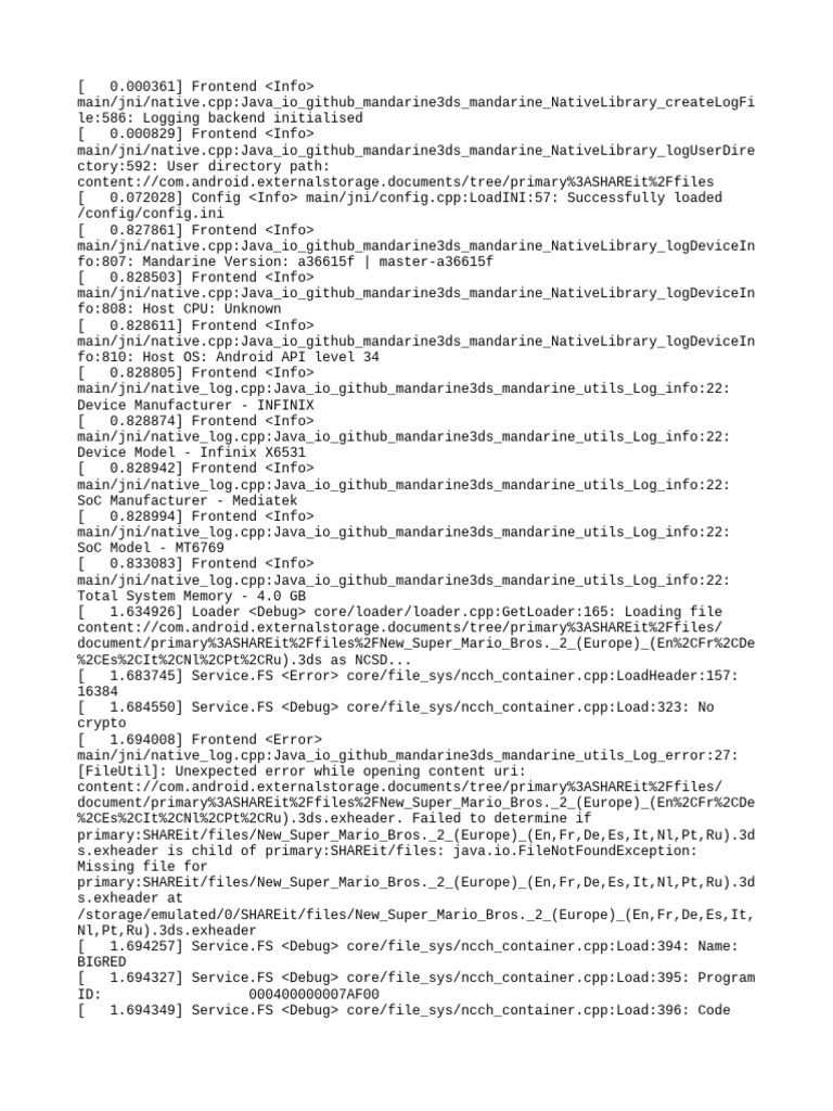 Mandarine Log | PDF | Computer Science | Computer Engineering