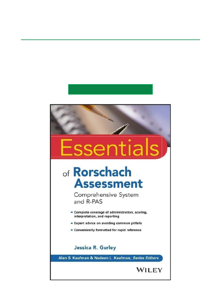 Read Essentials of Rorschach Assessment Comprehensive System and R PAS ...