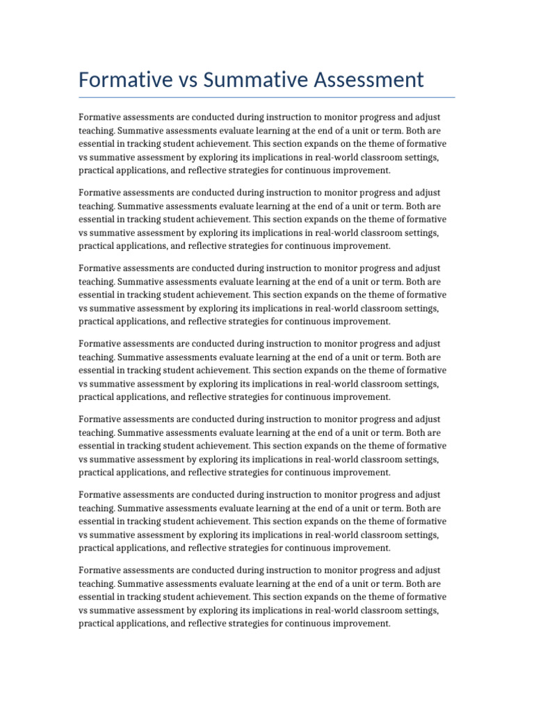 Formative_vs_Summative_Assessment | PDF | Educational Assessment ...