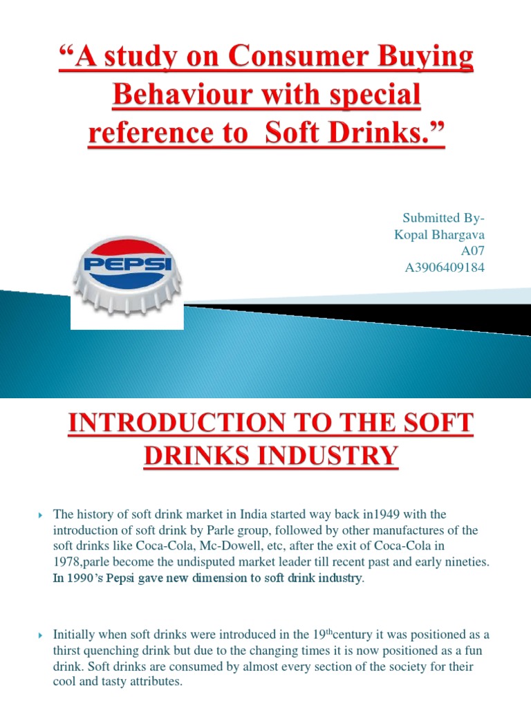 A Study On Consumer Buying Behaviour | PDF | Pepsi | Pepsi Co