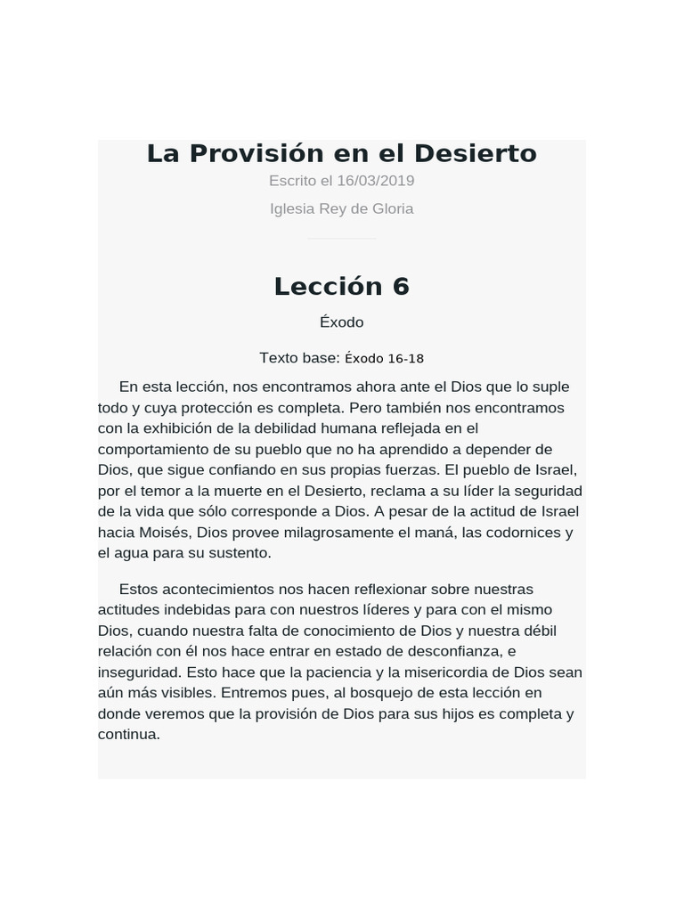 Provision 2 | PDF | Moisés | Libro del éxodo