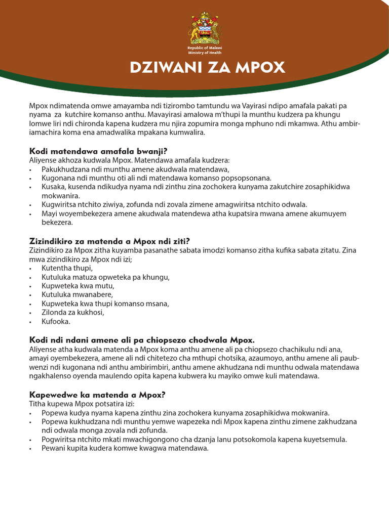 Mpox Flyer 2024 | PDF