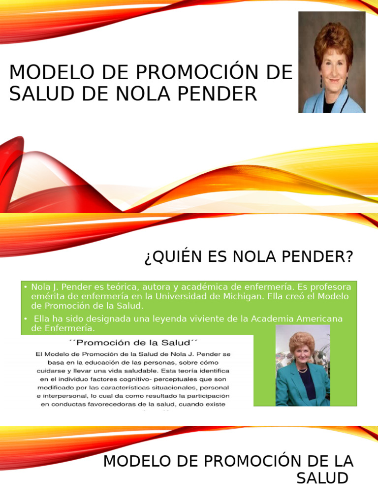 Modelo de Promoción de Salud de Nola Pender | PDF
