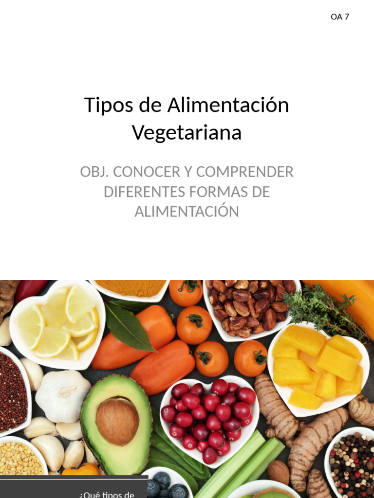 Tipos Alimentacion Vegetariana Octavo | PDF | Vegetarianismo | Veganismo