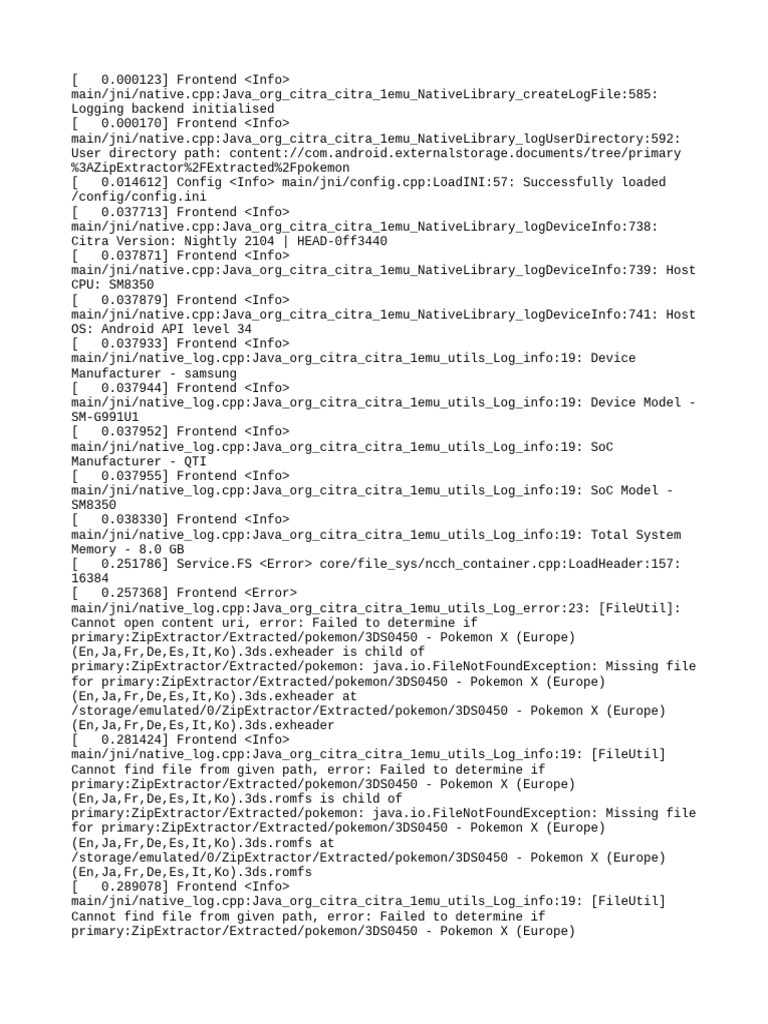 Citra Log | PDF | Computer Architecture | Computer Science