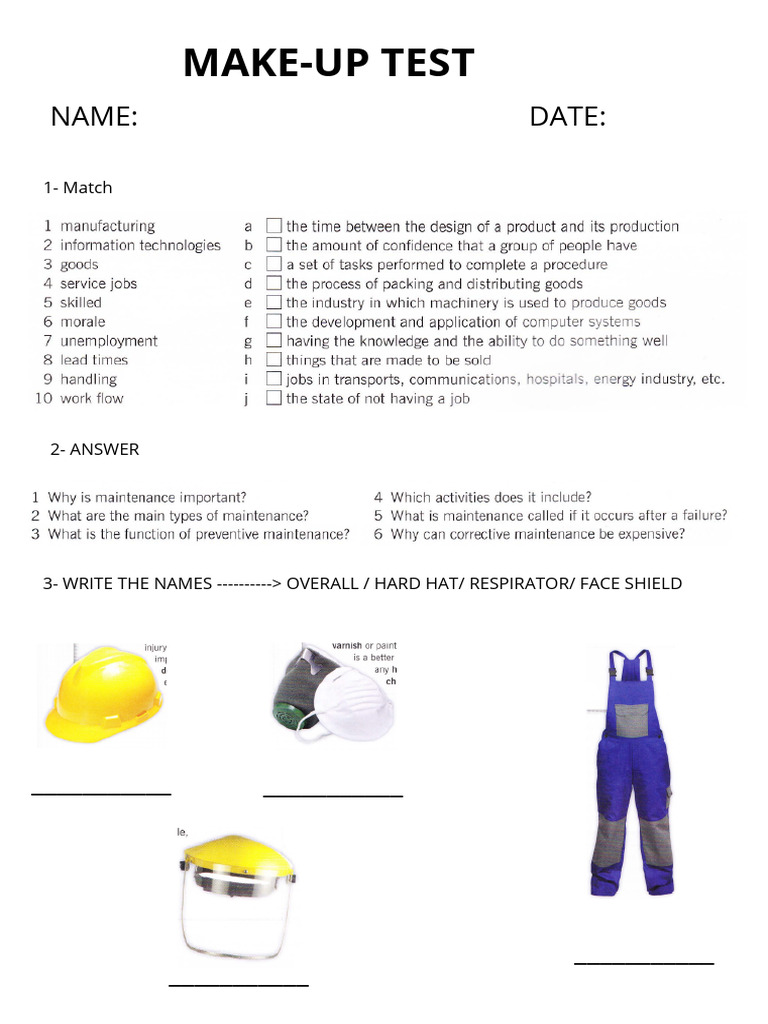 Make-Up Test 101112 | PDF