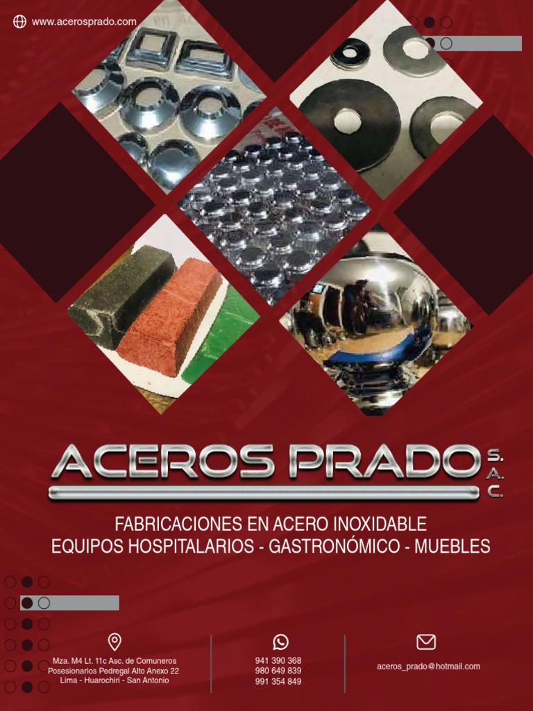 CATALOGO INOX CROCHURE ACEROS PRADO - Compressed | PDF | Hierro ...