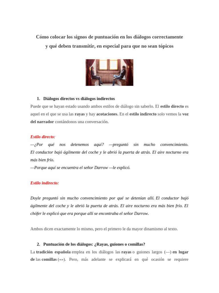 Cómo Hacer Dialogos | PDF | Puntuación | Comillas