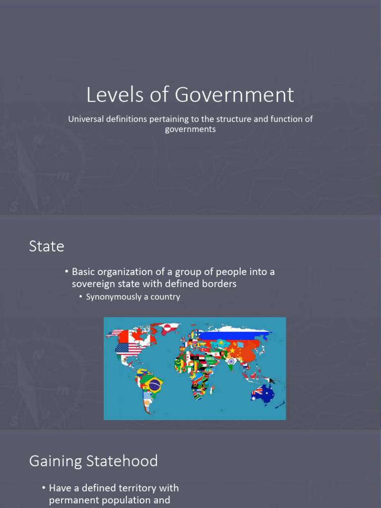Levels of Government | PDF | State (Polity) | Sovereign State