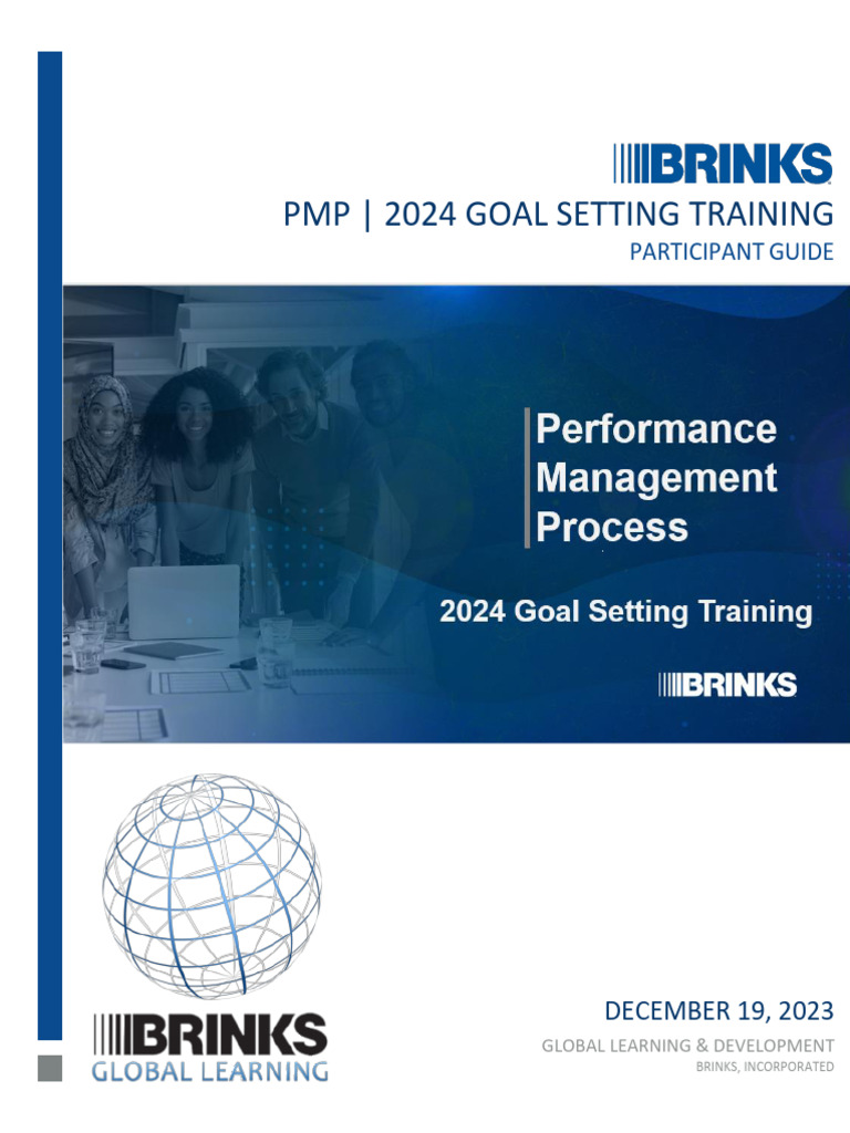 BRINKS PMP 2024 GoalSetting ParticipantGuide 12.19.2023 Final | PDF | Goal | Goal Setting