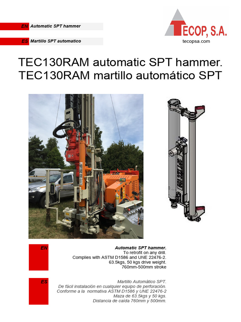 Martillo SPT Automático TEC130RAM | PDF