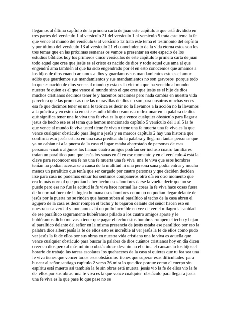 La Fe Que Vence Al Mundo - REFLEXIÓN | PDF | Jesús | Vida eterna ...