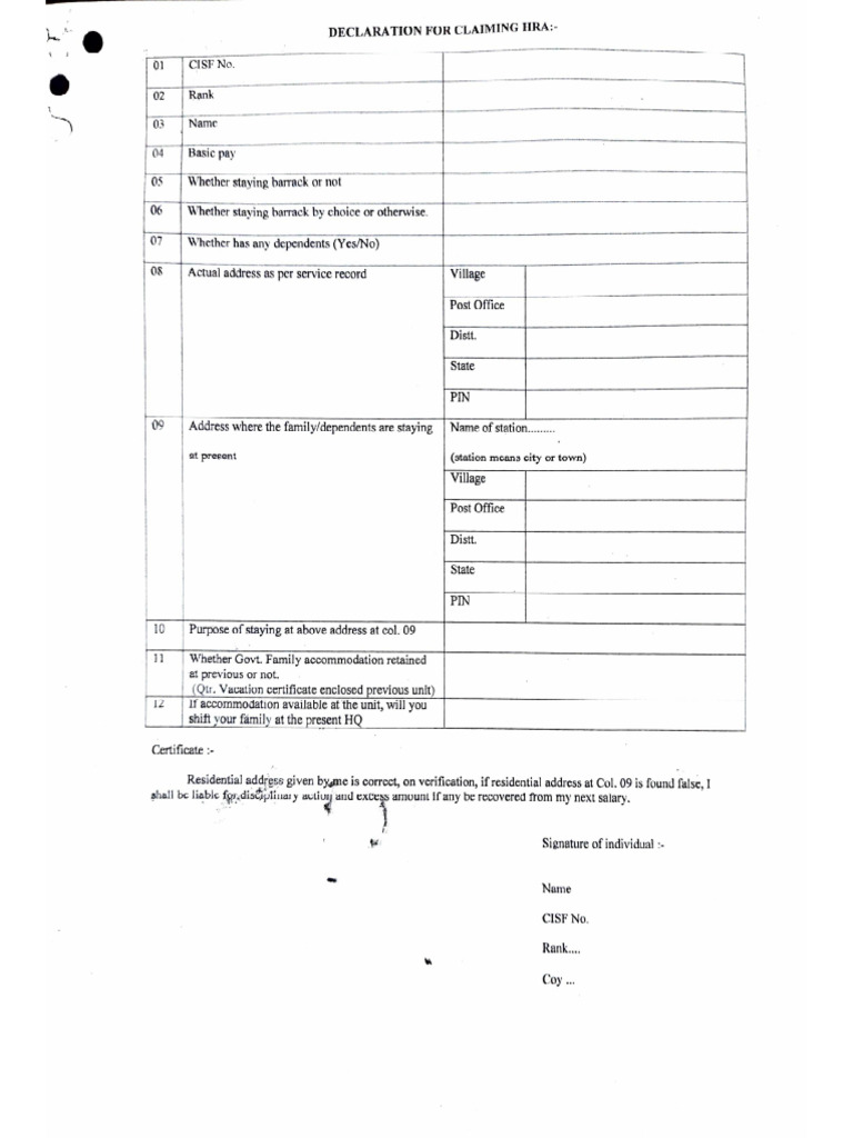 Reduced Rha Form | PDF